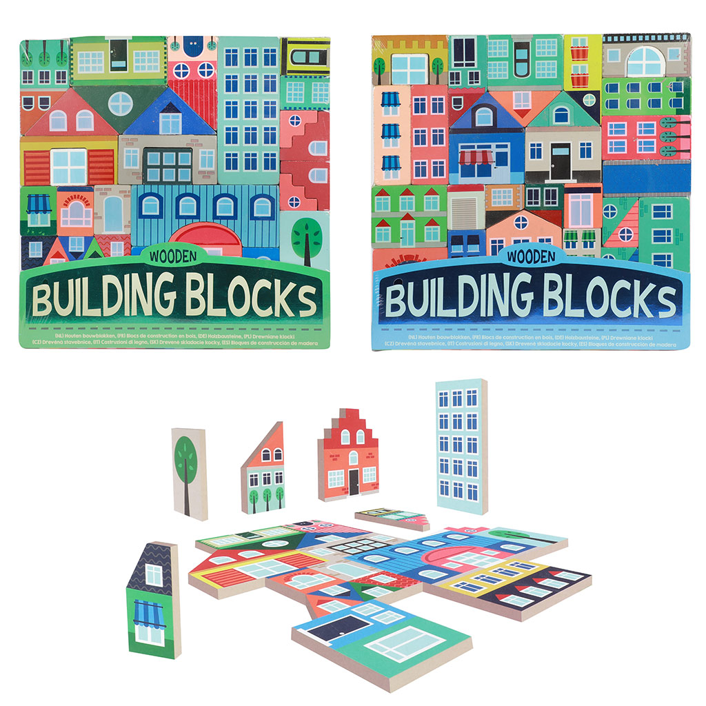 Building Blocks Város - Fa építőkocka szett vásárlás a Játékshopban