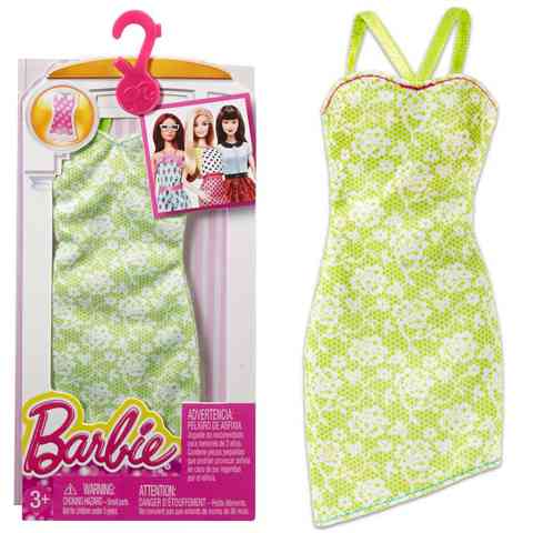 Barbie Zöld ruha virág mintával - Mattel vásárlás a Játékshopban