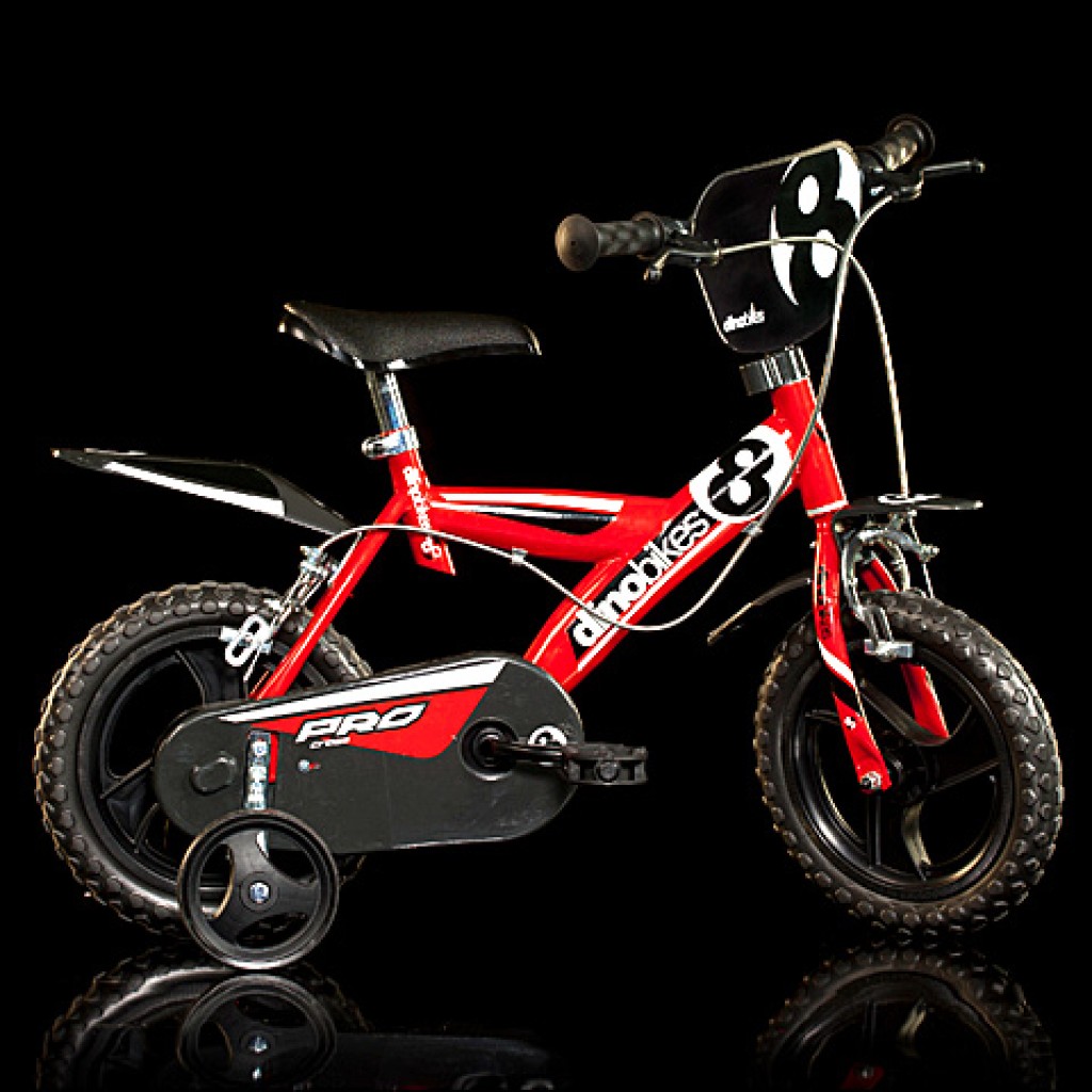 Pro piros színű gyerek bicikli 12-es méretben - Dino Bikes kerékpár ...