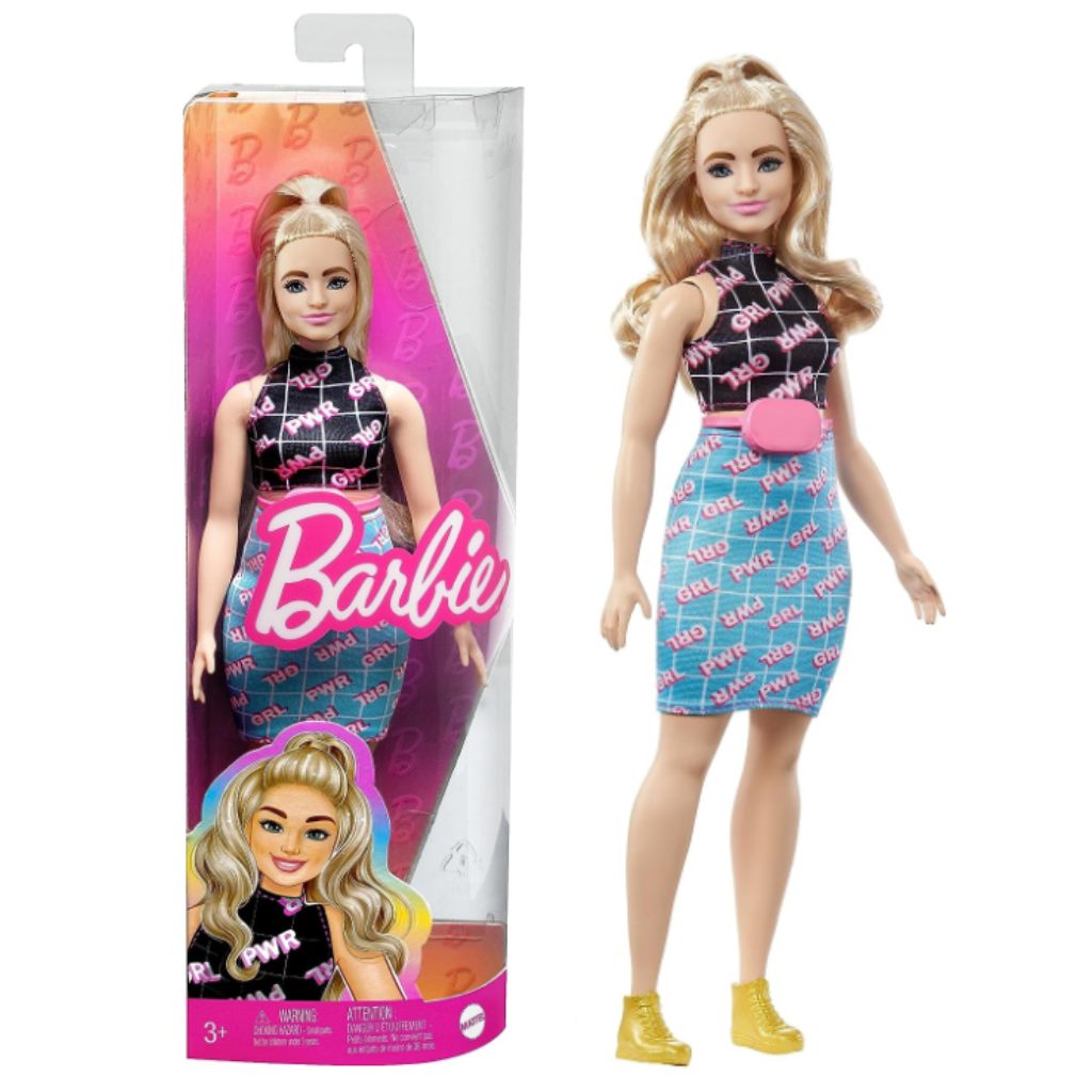 Barbie Fashionista barátnők Barbie molett baba szőke hajjal - Mattel ...