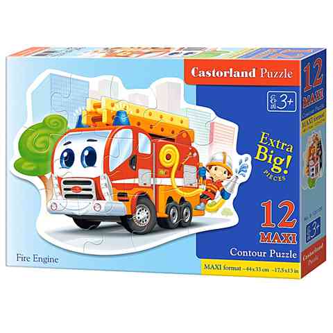 Tűzoltó autó 12db-os maxi puzzle - Castorland vásárlás a Játékshopban
