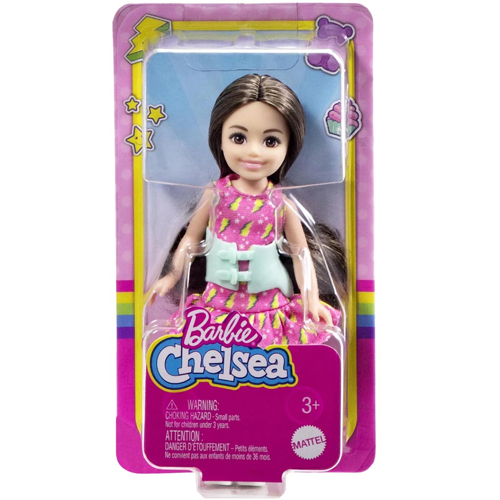 Barbie Chelsea baba csillagokkal díszített, rózsaszín színű ruhában ...
