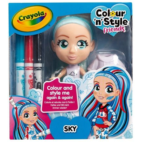 Crayola Colour n' Style Friends - Sky színezhető divatbaba vásárlás a ...
