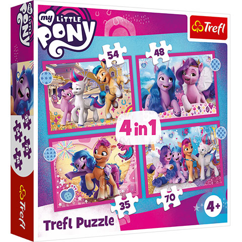 Én kicsi pónim Színes pónik 4 az 1-ben puzzle - Trefl vásárlás a ...