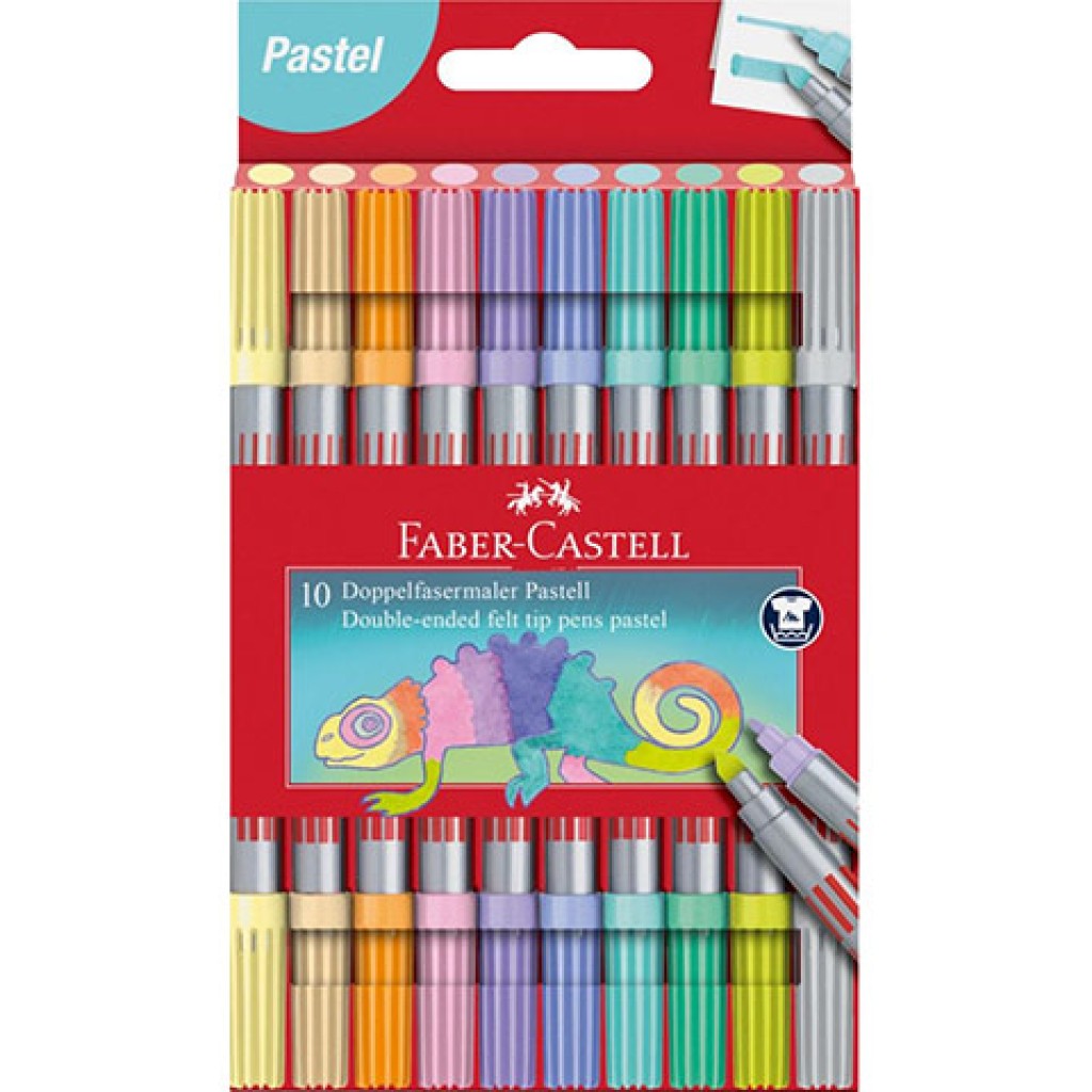 Faber-Castell Filctoll készlet 10db-os kétvégű pasztell színekben ...