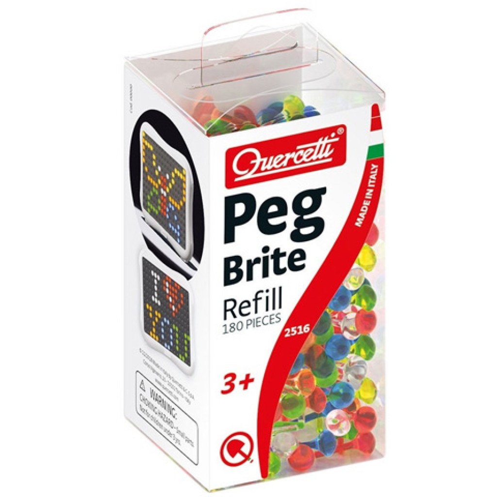 Quercetti Peg Brite világító kristály pötyi utántöltő szett 180db-os ...
