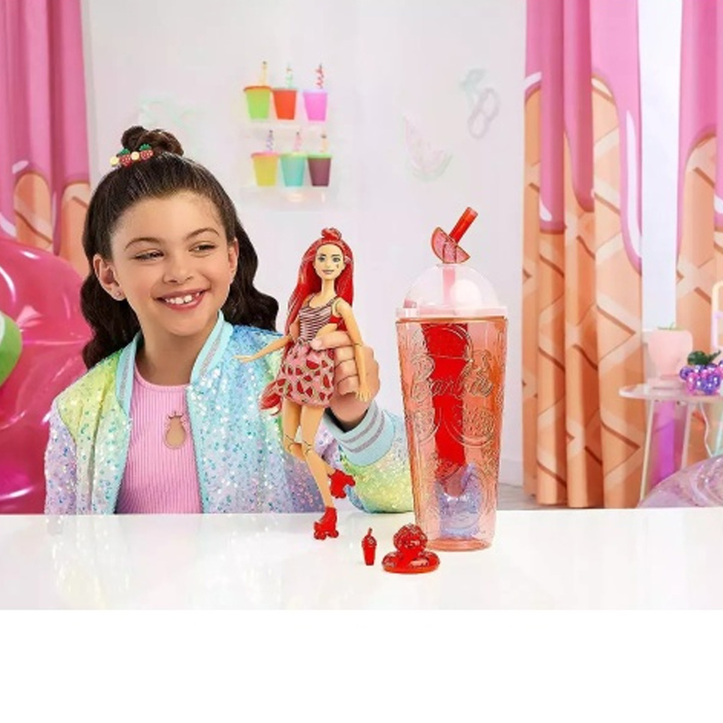 Barbie Slime Reveal - Dinnye meglepetés baba gyümölcsös szettben Piros ...