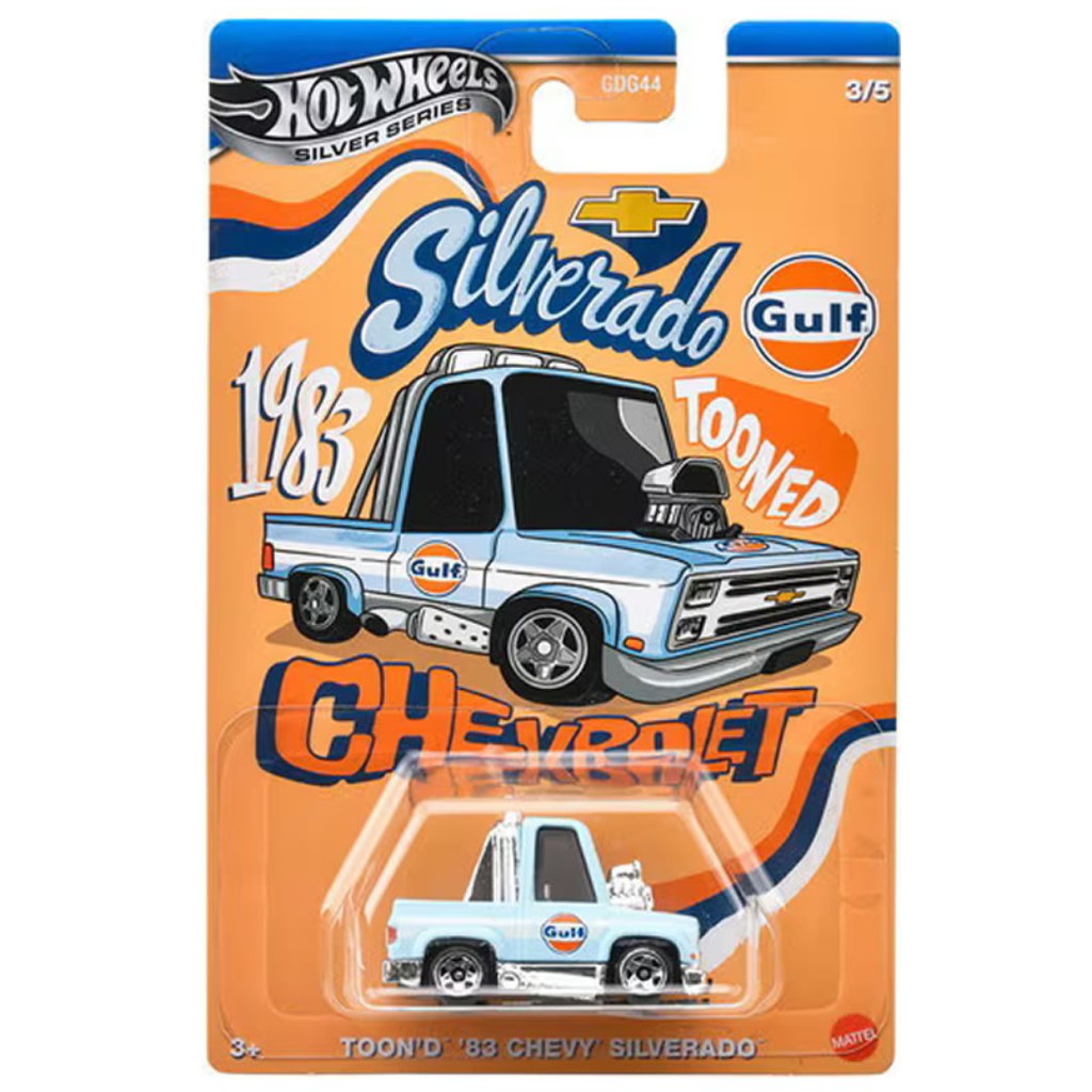 Hot Wheels Silver Series Tooned Gulf 1983 Chevy Silverado kisautó 1/64 ...
