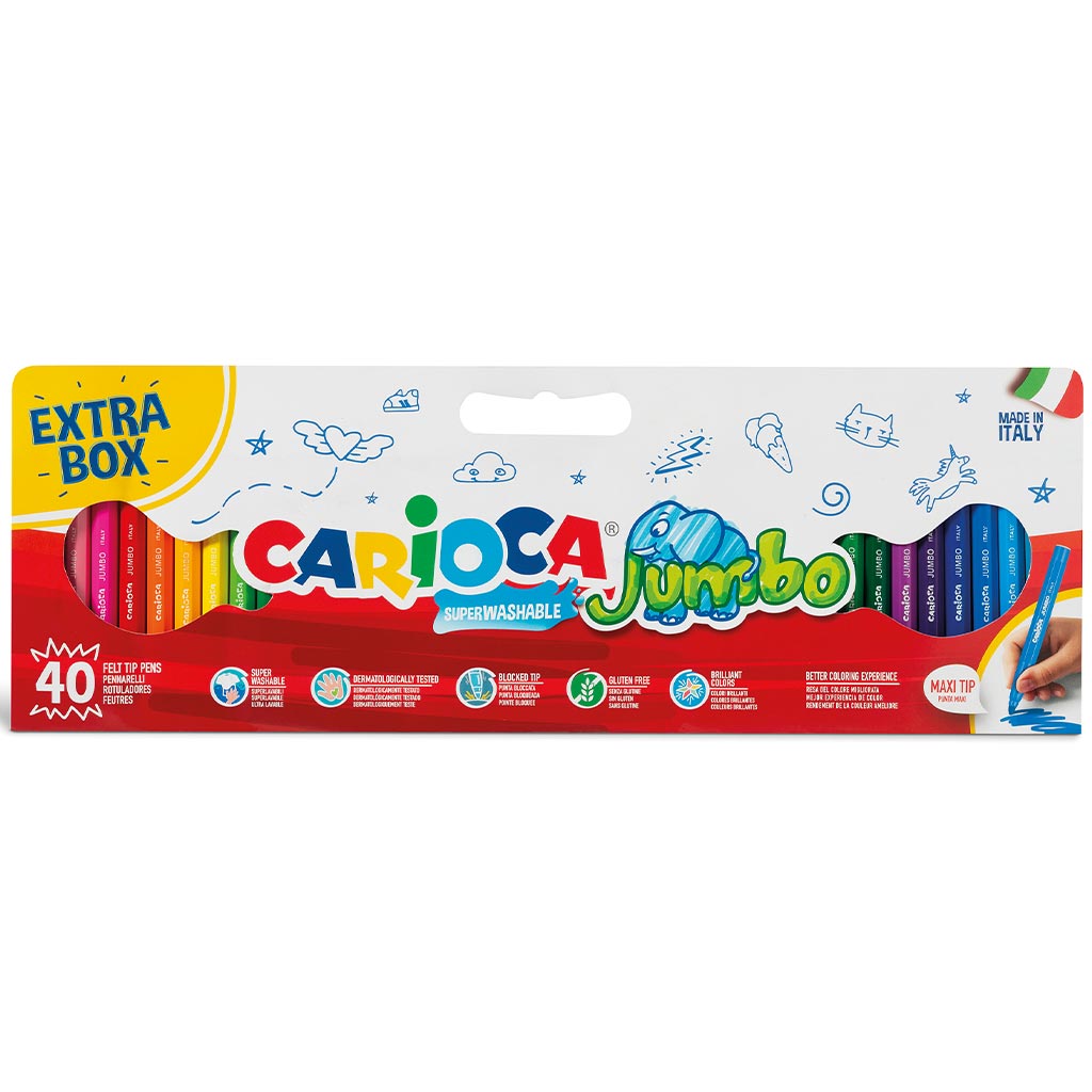 Jumbo 40db-os maxi filctoll szett - Carioca vásárlás a Játékshopban