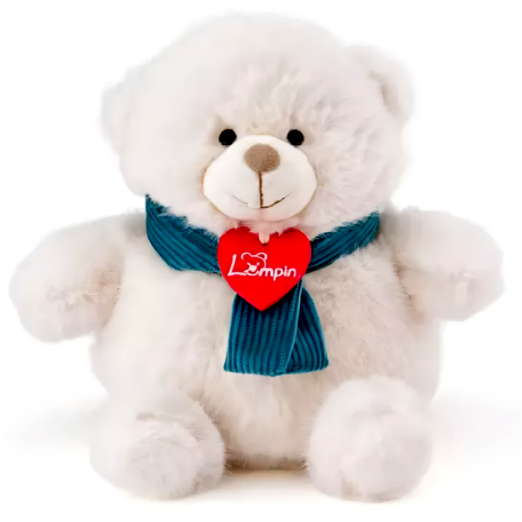 Teddy fehér plüss maci kék sállal 18cm - Lumpin vásárlás a Játékshopban