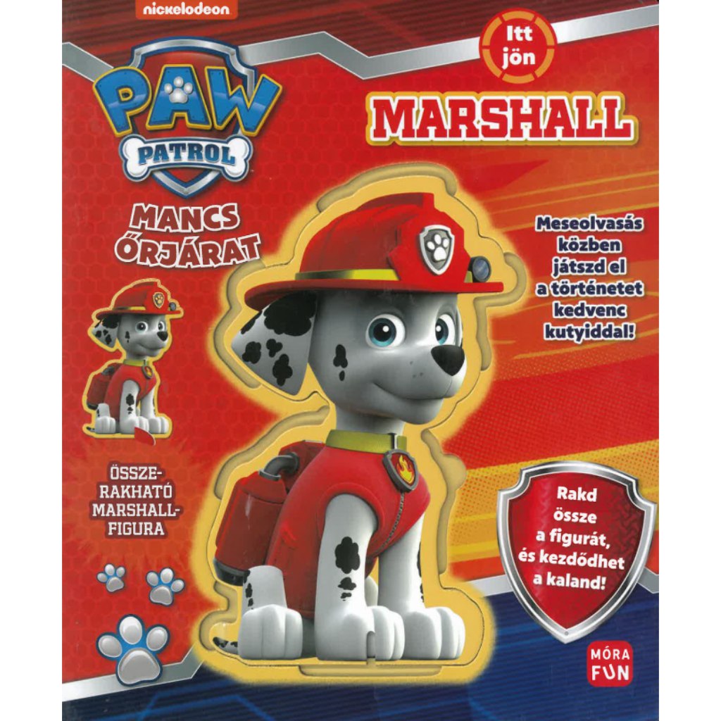 Mancs őrjárat Itt jön Marshall! mesekönyv összerakható figurával ...