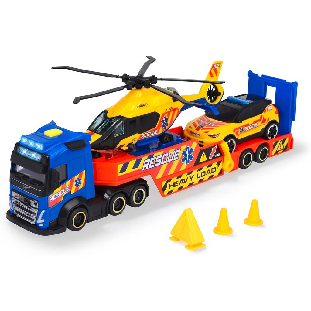 Mentő kamion helikopterrel és autóval - Dickie Toys vásárlás a Játékshopban