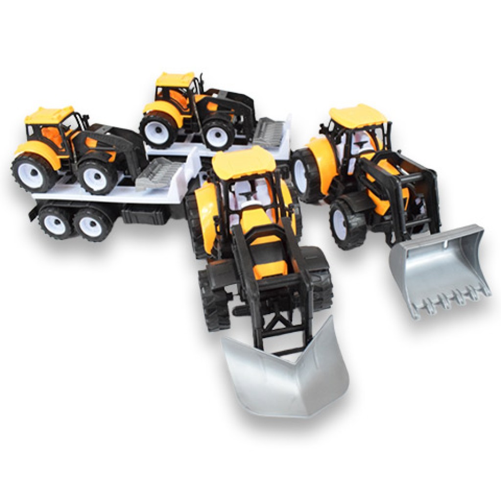 Engineering Truck 2 részes traktor szett trélerrel és munkagéppel 46cm ...