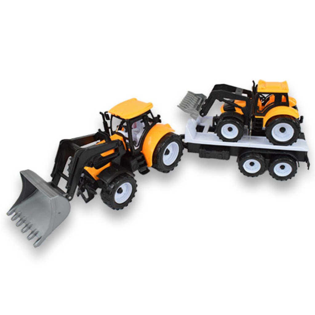 Engineering Truck 2 részes traktor szett trélerrel és munkagéppel 46cm ...