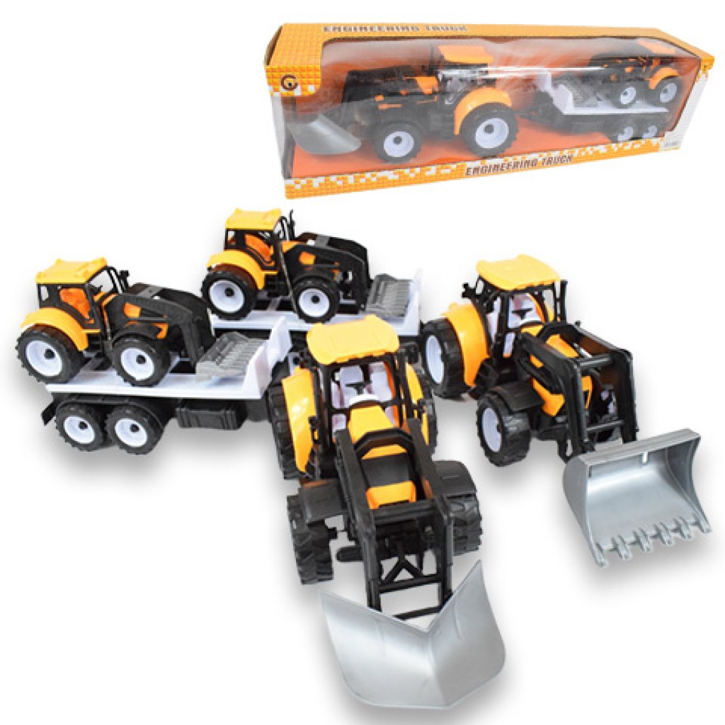 Engineering Truck 2 részes traktor szett trélerrel és munkagéppel 46cm ...
