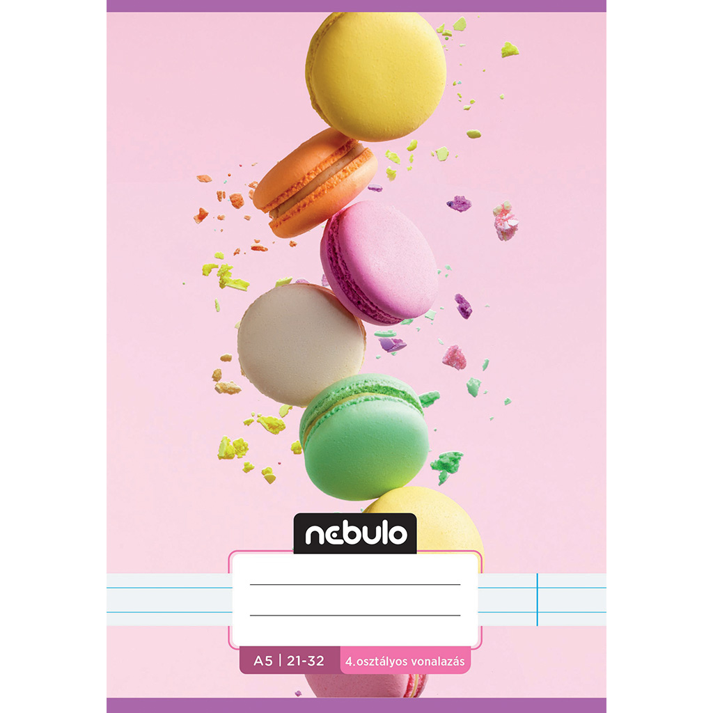 Nebulo Macaron mintás 4.osztályos vonalas füzet 21-32 vásárlás a ...