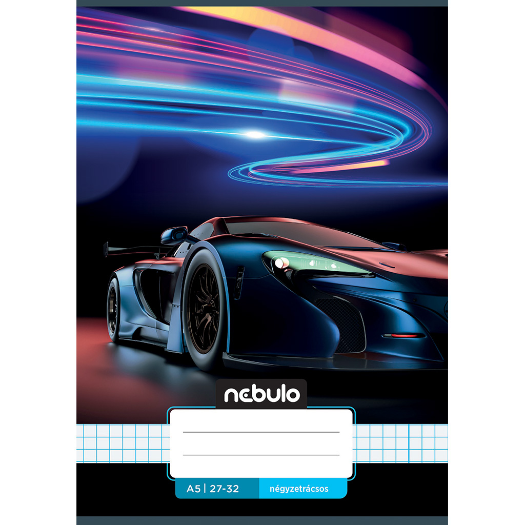 Nebulo Neon autó mintás kockás füzet A/5 27-32 vásárlás a Játékshopban