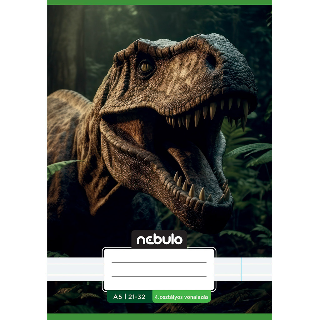Nebulo T-Rex mintás 4.osztályos vonalas füzet A/5 21-32 vásárlás a ...