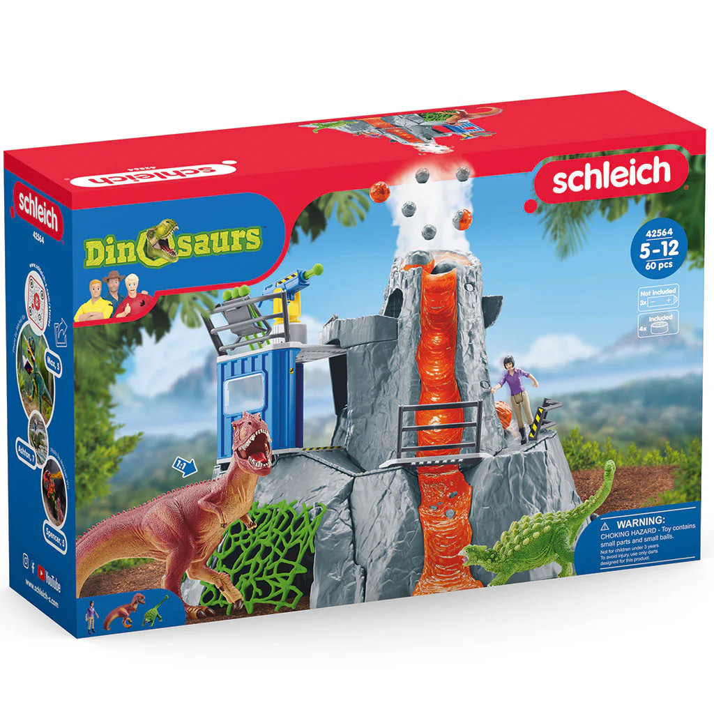 Schleich A nagy vulkánexpedíció dinoszauruszokkal játékszett (42564 ...
