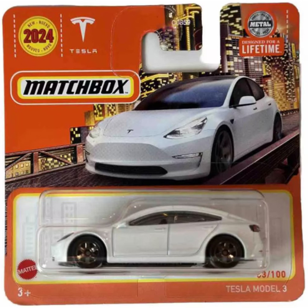 Matchbox Tesla Model 3 kisautó 1/64 – Mattel vásárlás a Játékshopban
